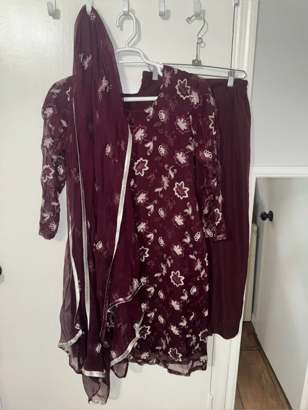 Handmade in Pakistan | Dresses | Embroidered Maroon Salwar Kameez Set ...